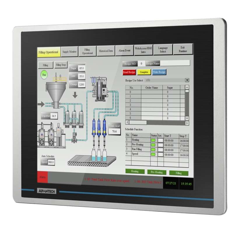 12" XGA Operator Panel Advantech Installed with HMINavi Software WOP-212K