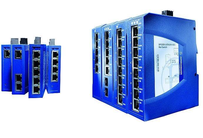 Промышленные неуправляемые коммутаторы HIRSCHMANN SPIDER для энергетики ...
