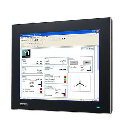 15” XGA Industrial Monitor with Resistive Touch Control, Direct VGA/DP ...