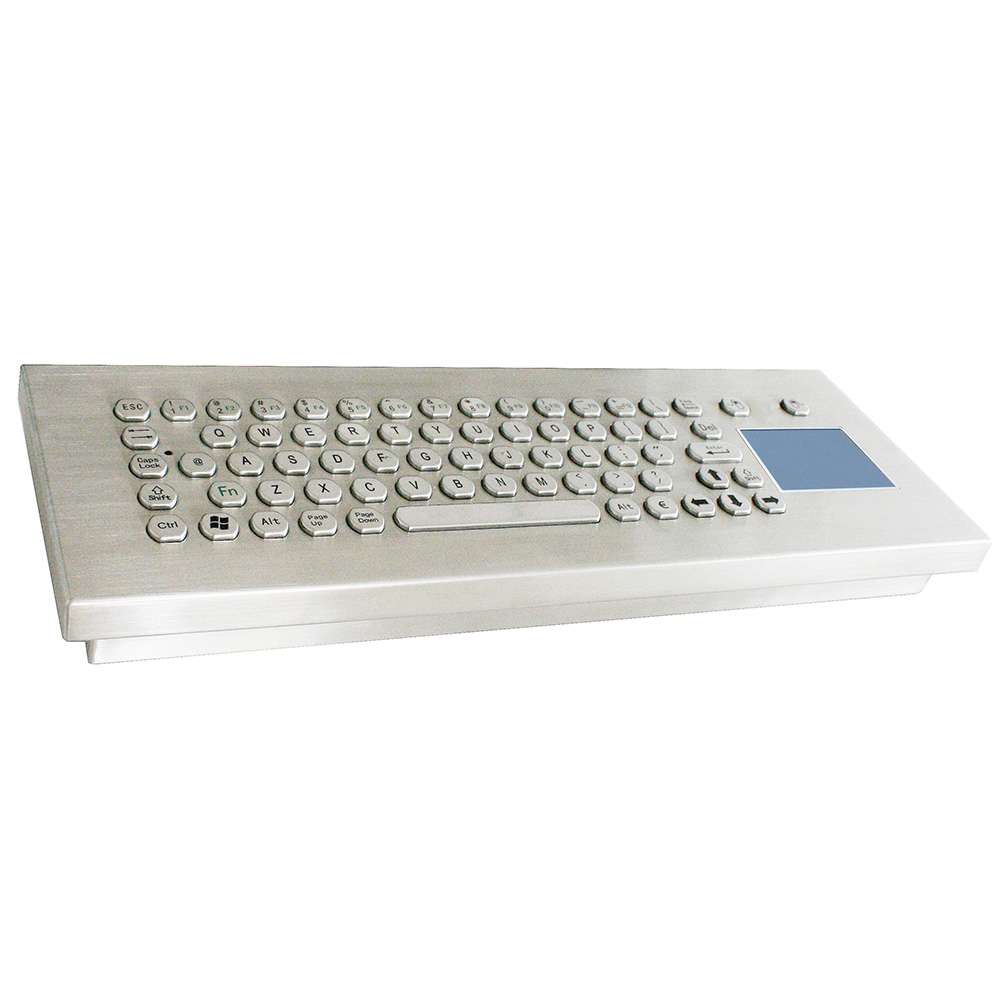 Industrial IP65 stainless steel desktop keyboard with touchpad